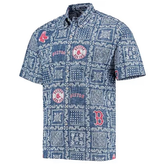 reyn spooner | Shirts | Nwt Reyn Spooner Navy Boston Red Sox Team Lahaina Buttondown Aloha Shir ...